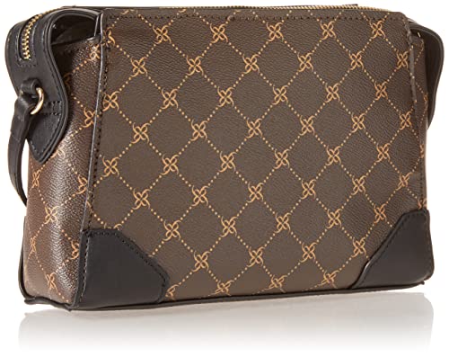 NINE WEST womens Brooklyn Jet Set CROSSBODY, Brown/Black, One Size US