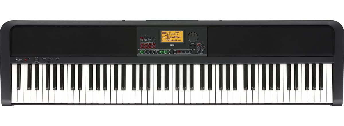 Korg XE20 Digital Ensemble Piano Bundle with Adjustable Stand, Bench, Power Supply, Damper Pedal, Keyboard Cover, Instructional Book, Austin Bazaar Instructional DVD, and Polishing Cloth