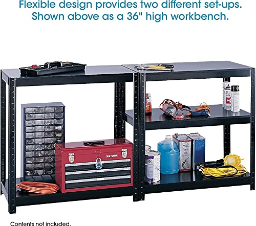 Safco 5246Bl Boltless Steel Shelving Five-Shelf 48W X 18D X 72H Black