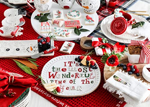 Mud Pie Stoneware Christmas Serving Platter
