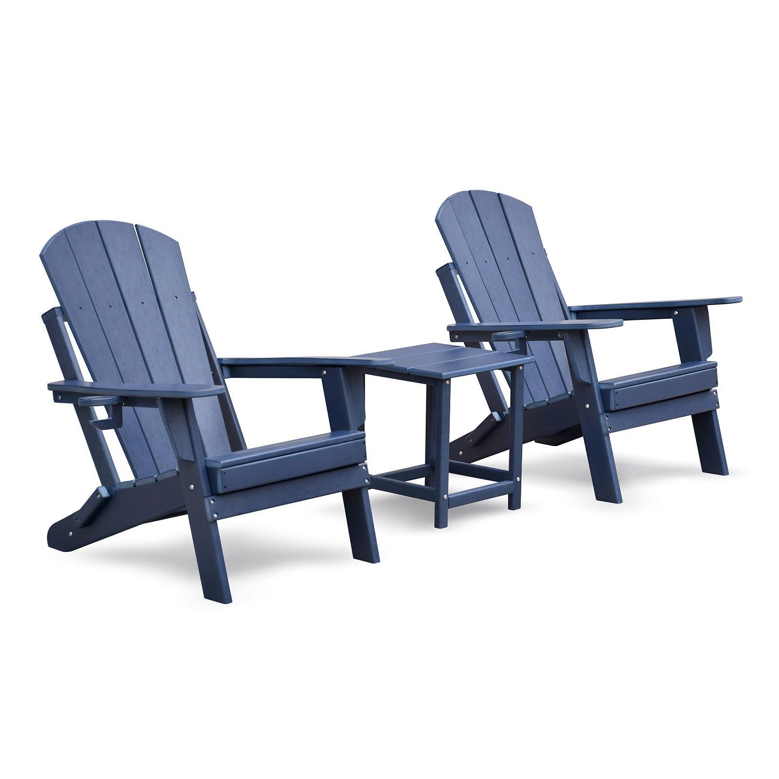 DJHK docor Adirondack Chairs Set of 2 with Table Fire Pit Chairs Bonfire Chairs Outdoor Adirondack Chair Set of 2 and Table Set,Ergonomic Design Patio Lawn Chair for Outside Deck Garden Backyard Balco