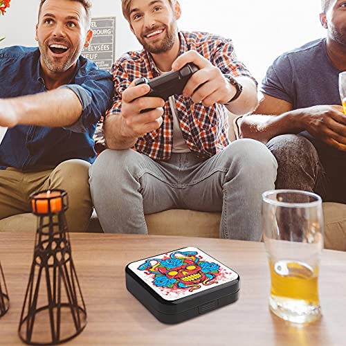 QQWWE Material 12-24 Game Console Cassette Box Card Slot Hard Shell Protection Storage Portable Compact Accessories Printing Pattern Durable and Strong