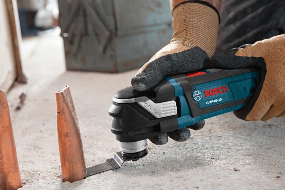Bosch GOP40-30B-RT Multi-X 3.0 Amp StarlockPlus Oscillating Tool Kit w/Snap-In Blade Attachment (Renewed)