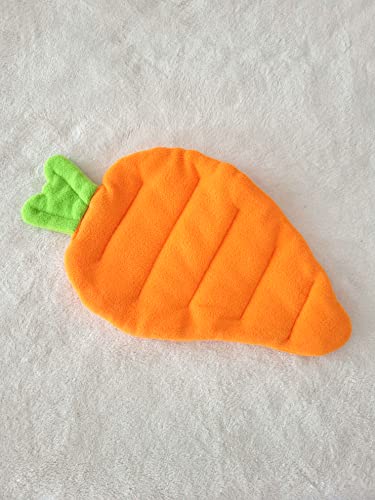 Guinea Pig Bed Mat Washable Pee Pad, Fleece Bedding for Rodent, Reusable Carrot Cage Liner for Rabbit, Hedgehog, Rat, Hamster or Small Animal