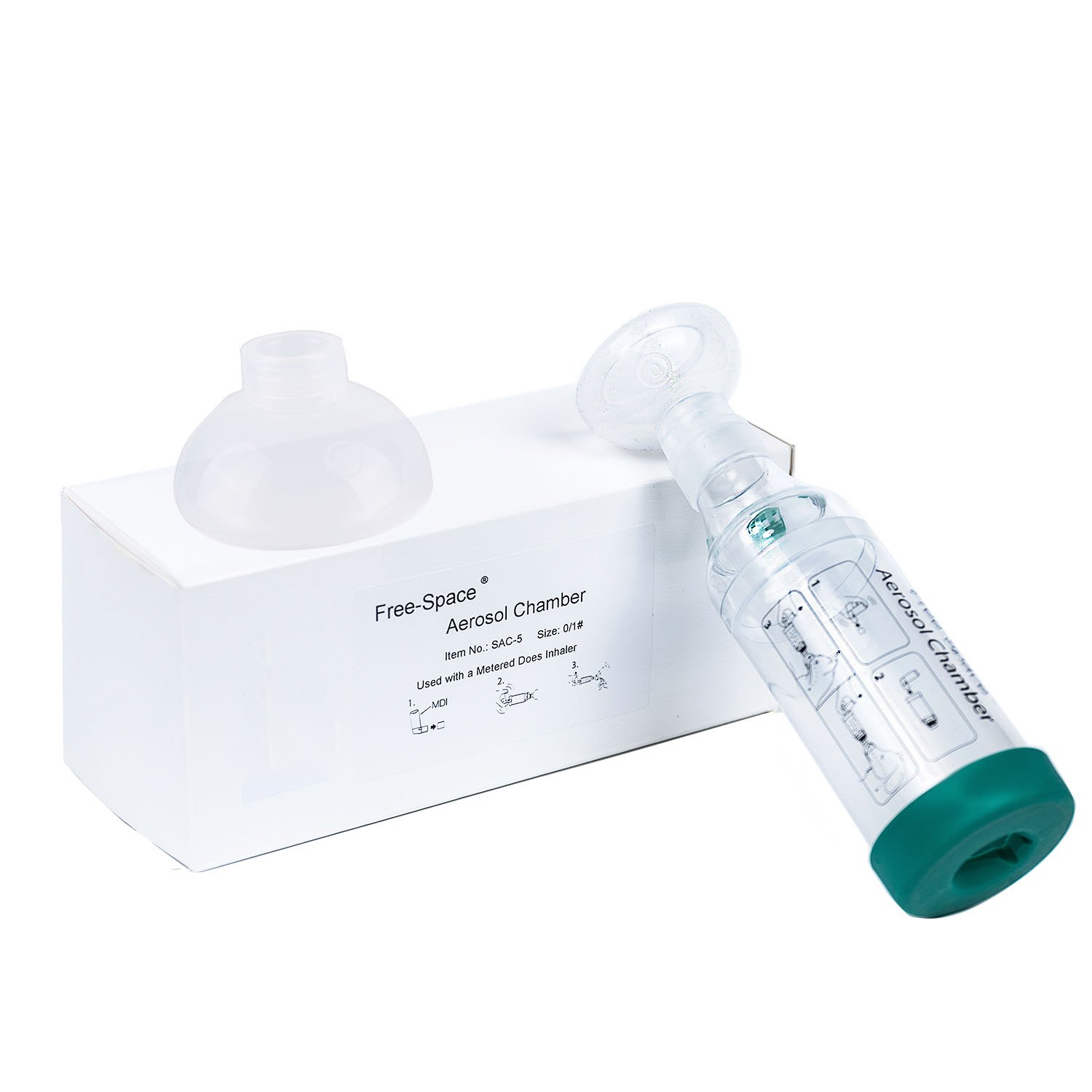 Free-Space Dog Inhaler Spacer,Specifically Designed for Dogs,with Round Shape Silicone Mask,Dog Aerosol Chamber Include 2 Mask for Best Fit(for Dog)