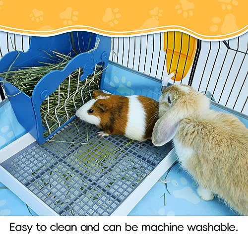 Guinea Pig Cage Liner Waterproof Oxford Bottom Pet Bedding for Rabbit Chinchilla Hedgehog Ferret Small Animals Cage C&C Playpen Accessories, 48x24 inch Blue