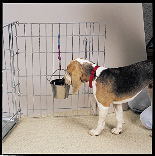 Pro Select Stainless Steel Pet Pail, 1-Quart Size β Heavy Duty Flat Sided Pail Great for Providing Water in Pet Kennels
