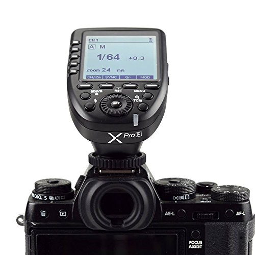 Godox Xpro-F for Fuji Fujifilm TTL Wireless Flash Trigger, 1/8000s HSS, TTL-Convert-Manual Function, Large Screen, 5 Dedicated Group Buttons, 11 Customizable Functions with Cleaning Kit