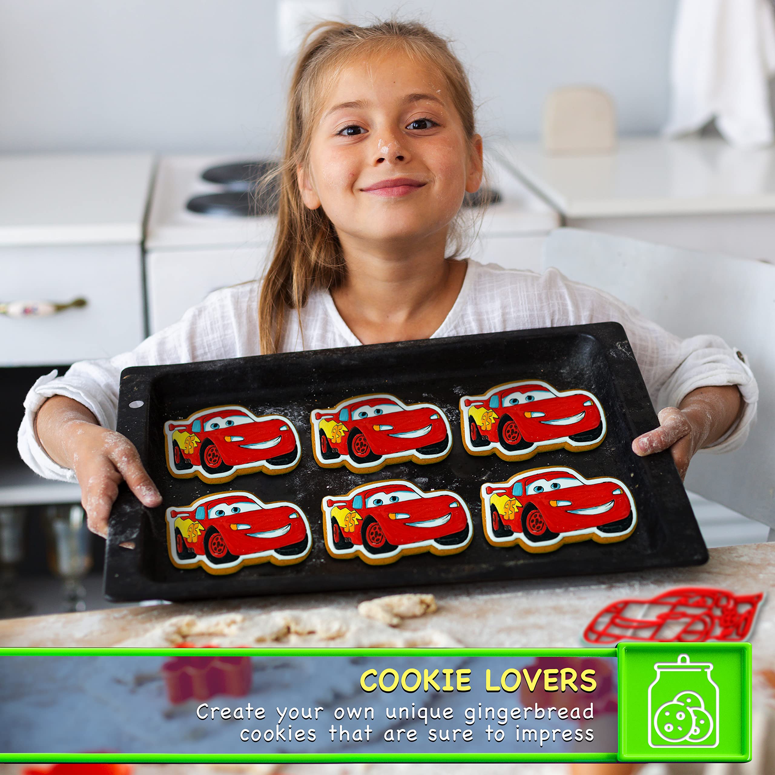 Cookie Cutter by 3DForme, Makvin Cake Fondant Frame Mold for Buscuit