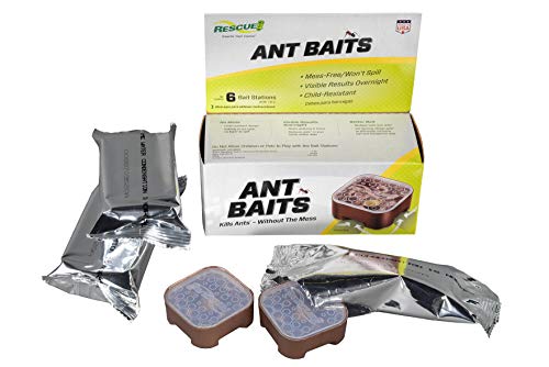 RESCUE! Ant Baits β Indoor Ant Killer, Ant Trap Alternative - 6 Bait Stations