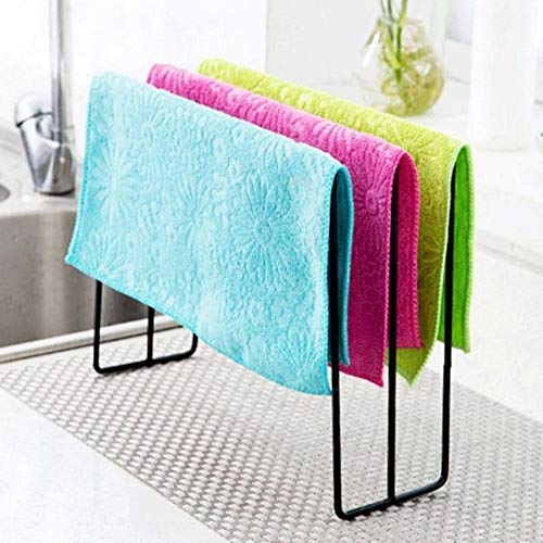 DFHBFG Kitchen Towel Holder Towel Rack Stand Kitchen Sink Folding Washing Towel Rag Drainer Holder Storage Racknet