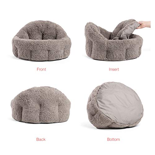 Best Friends by Sheri OrthoComfort Deep Dish Cuddler in Ilan Gray Jumbo Dog Bed