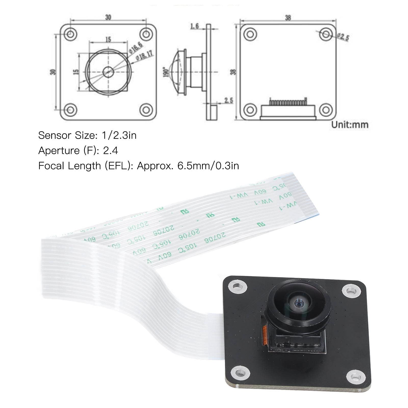 BOTEGRA Camera Module, Camera Board PCB IMX378‑190 for Cameras