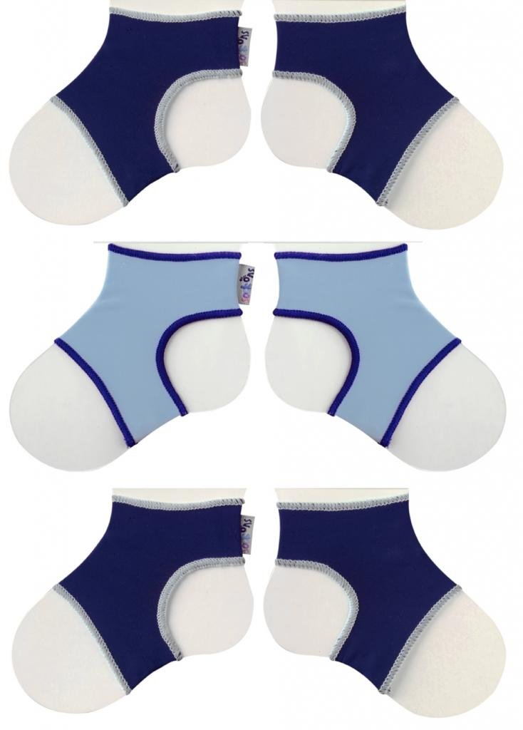 Sock Ons Classic (6-12 Months), Navy, Navy & Baby Blue, 3 Pack Option 8