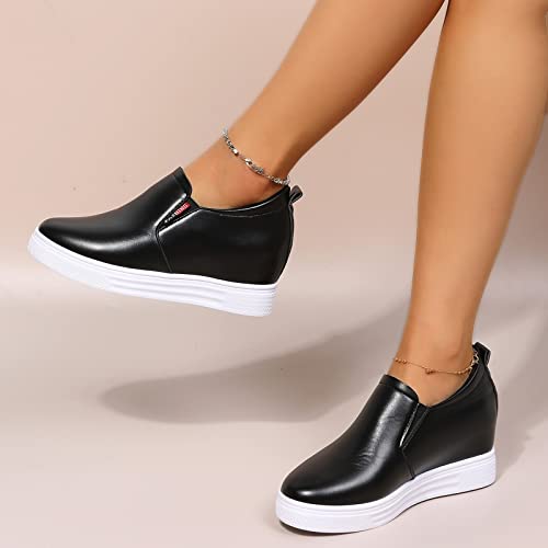 Casual Women's Non Slip Solid Color Slip On Thick Sole Breathable Work Single Shoes Women Sandals Size 10 Black