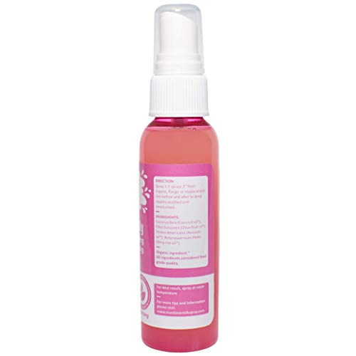 MustLoveMilk Soothing Organic Hydrating Nipple Spray - Breastfeeding and Pumping Essential - Calming Alternative to Nipple Balms and Butter