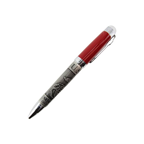 United States Marine Corps Heavy Metal Red Ball Point Pen and Gift Box by TreasureGurus, LLC
