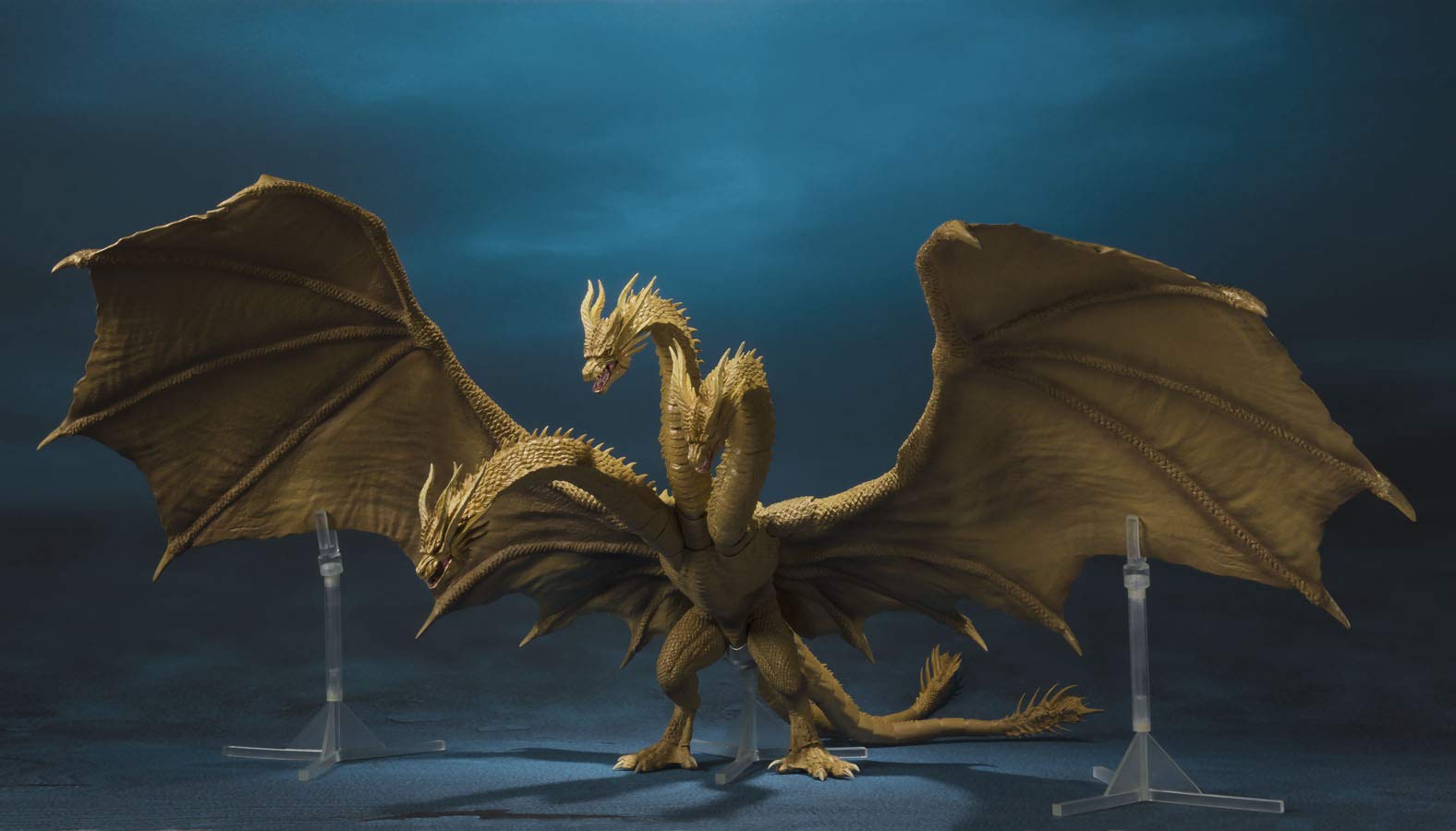 TAMASHII NATIONS Bandai S.H. MonsterArts King Ghidorah 2019 "Godzilla: King of The Monsters Action Figure