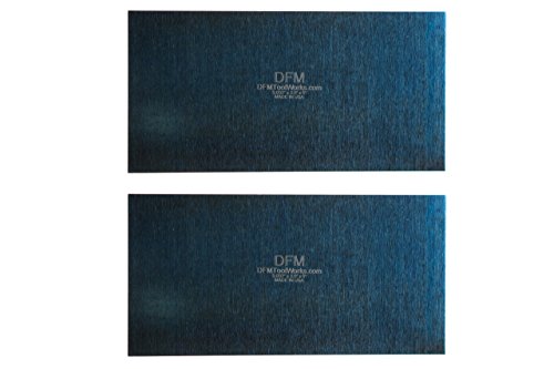 DFM Tool Works Blue Cabinet Scraper Rectangle Sets- MADE IN USA - Multiple Sizes (2, 0.032" x 2.5" x 5")