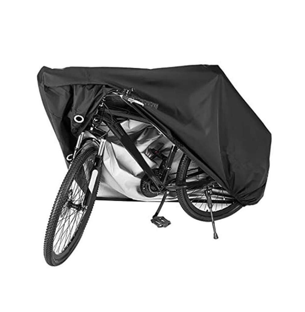 Bike Cover Waterproof Outdoor Bicycle Covers for Mountain and Road Bikes, Rain Sun UV,Bikes with Lock Holes & Storage Bag (Black)