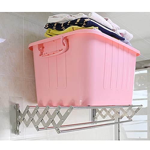 EAFTOS Toxic Free and Safe Telescopic Drying Rack Stainless Steel Wall Mounted Collapsible Drying Rack for Bathroom Kitchen Hotel Balcony