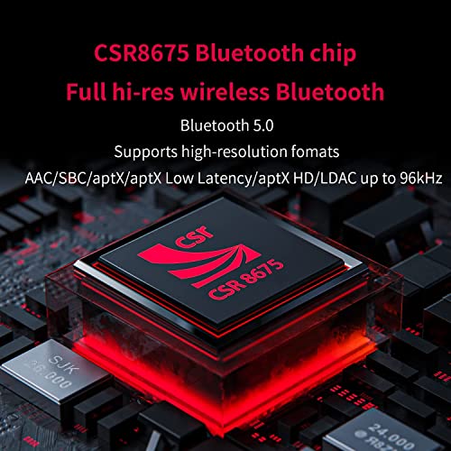 FiiO BTR5-2021 Headphone Amps Bluetooth 5.0 Receiver High Resolution 384K/32Bit Native DSD256 USB DAC Supports LDAC/aptX HD/MQA for Smartphones/PC/Laptop/Car/Home Audio (Regular)