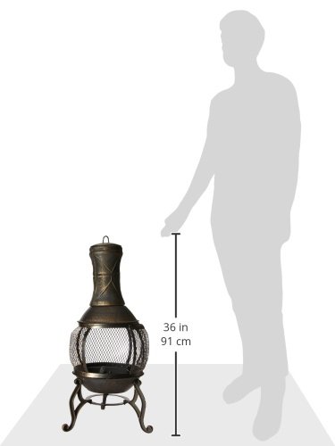 Deckmate Corona 3 Ft. High Outdoor Steel Chimenea Fireplace Model 28063