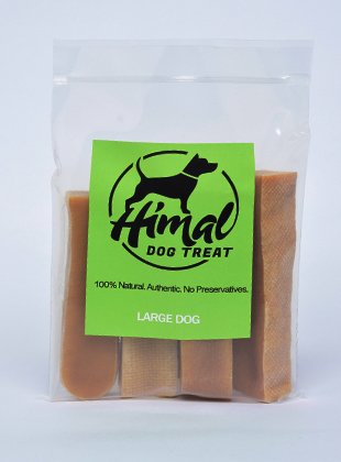 Himal Dog Treat 100% Natural, Pure Himal Hard Large Yak Chew, Himal 1 Pounder Large, Min Net Wt. 1 lb