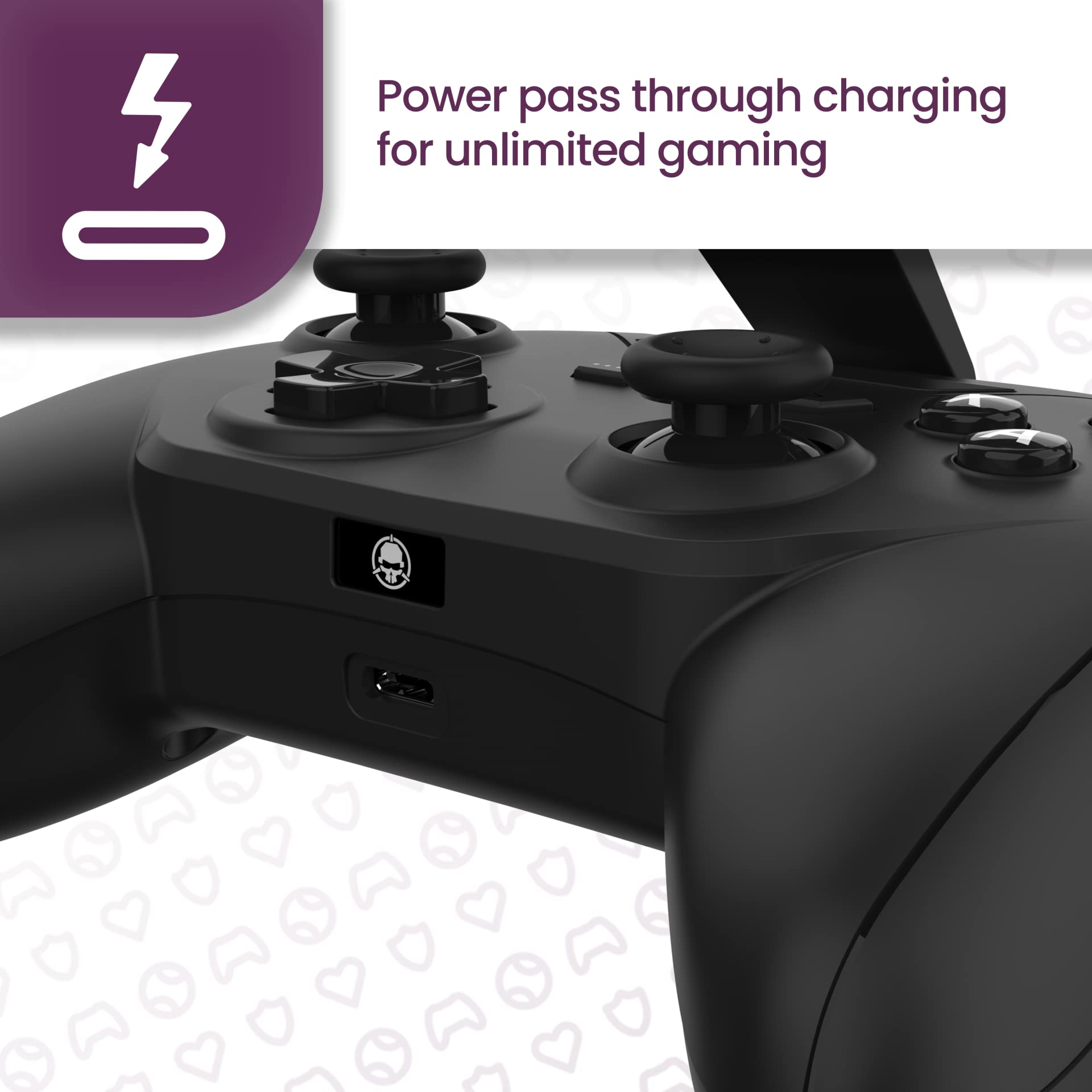 Rotor Riot Gaming Controller for Android – Wired Android Gamepad with Triggers, Power Pass Through Charging, D-Pad - Handheld Game Console Accessory with ZeroG Mobile Device Holder