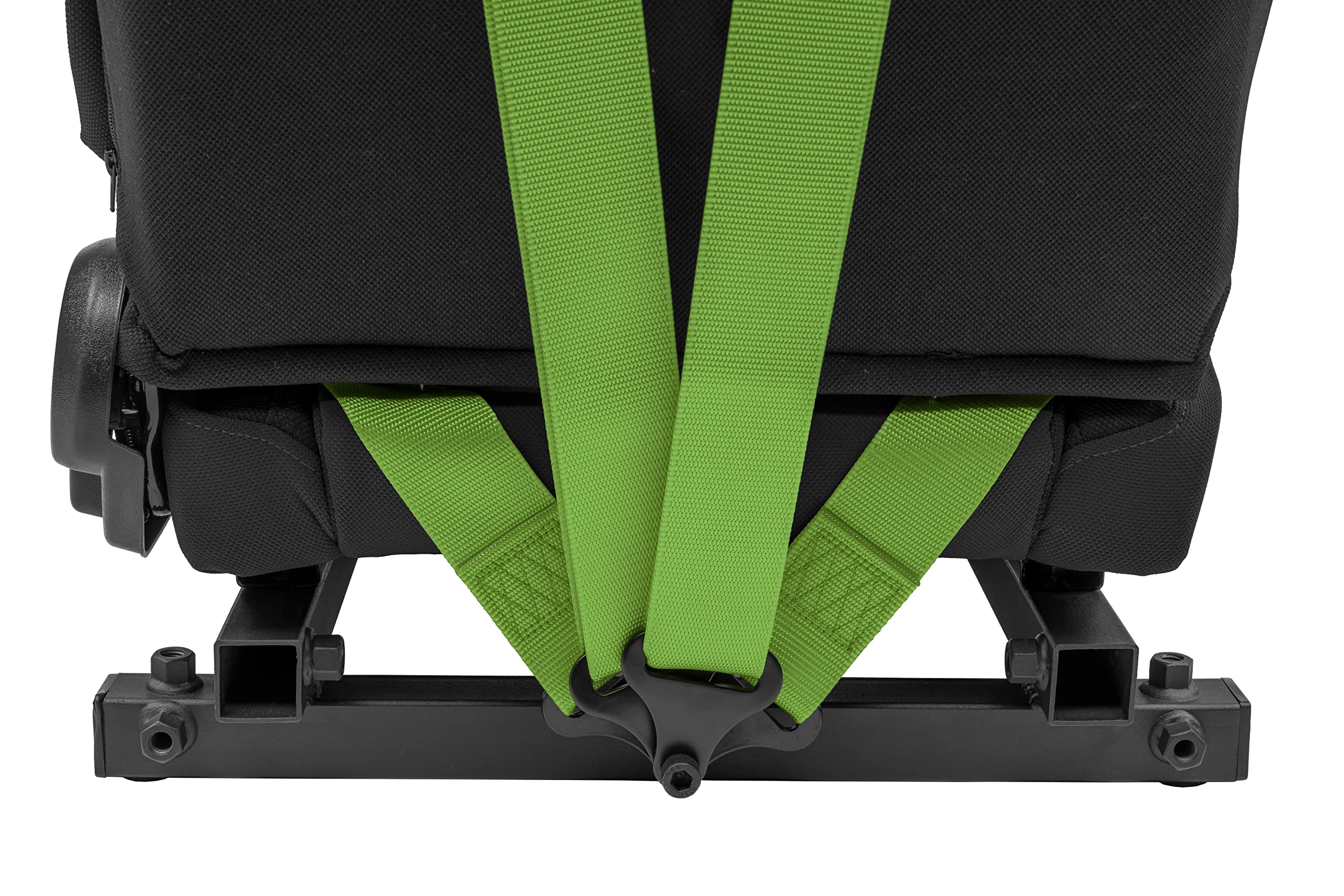 OpenWheeler Racing and Flight Simulation Cockpit Four Point Harness. Virtual Reality add-on. Green