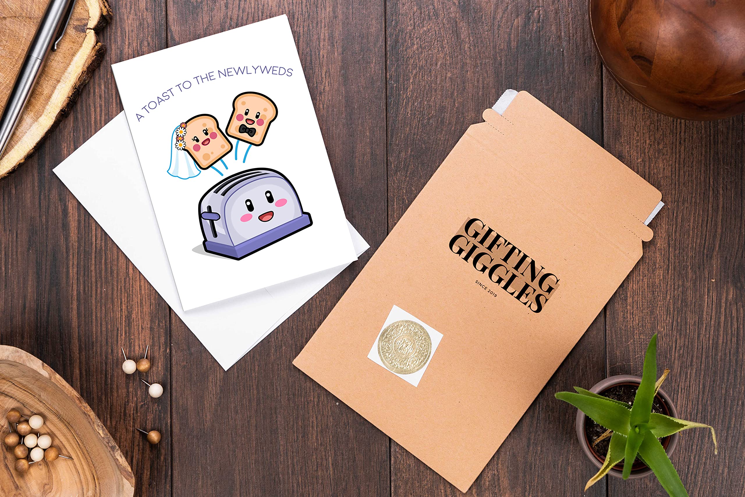 GIFTING GIGGLES Funny Wedding Card for couple | Newly Weds | Marriage Card for Couple | Wedding Day Congrats Gift | Congratulations Card | Premium Quality with Envelope and Seal