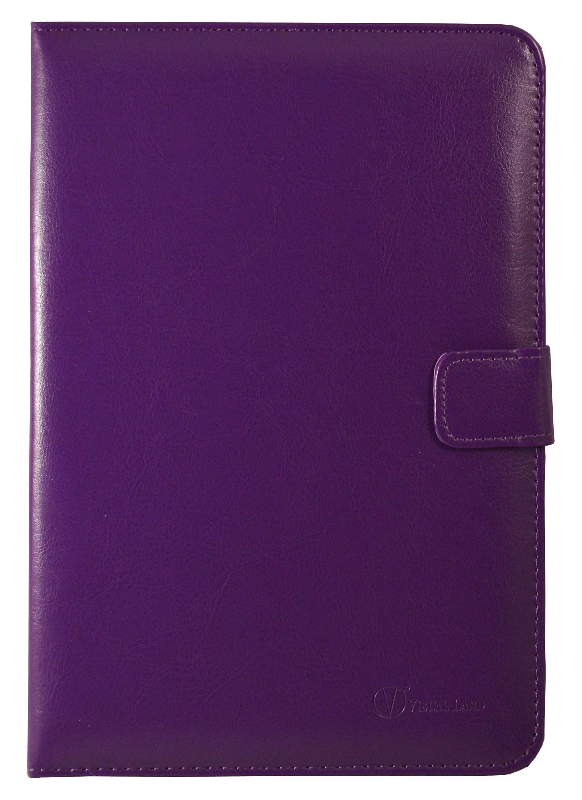 Visual Land Prestige ELITE 10QL 10.1 Inch Quad-Core Android 5.0 Lollipop 16GB Tablet with Keyboard Case - Purple