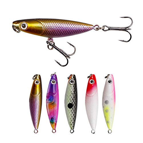 Bionic Hard Bait, 45mm Mini Lifelike Bionic Hard Bait Fake Fish Lure with Hooks Fishing Gear Tools - Black