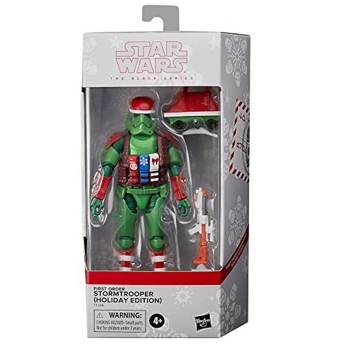 STAR WARS The Black Series First Order Stormtrooper (Holiday Edition) and Mouse Droid Toys, 6-Inch-Scale Holiday-Themed Collectible Figures (Amazon Exclusive)