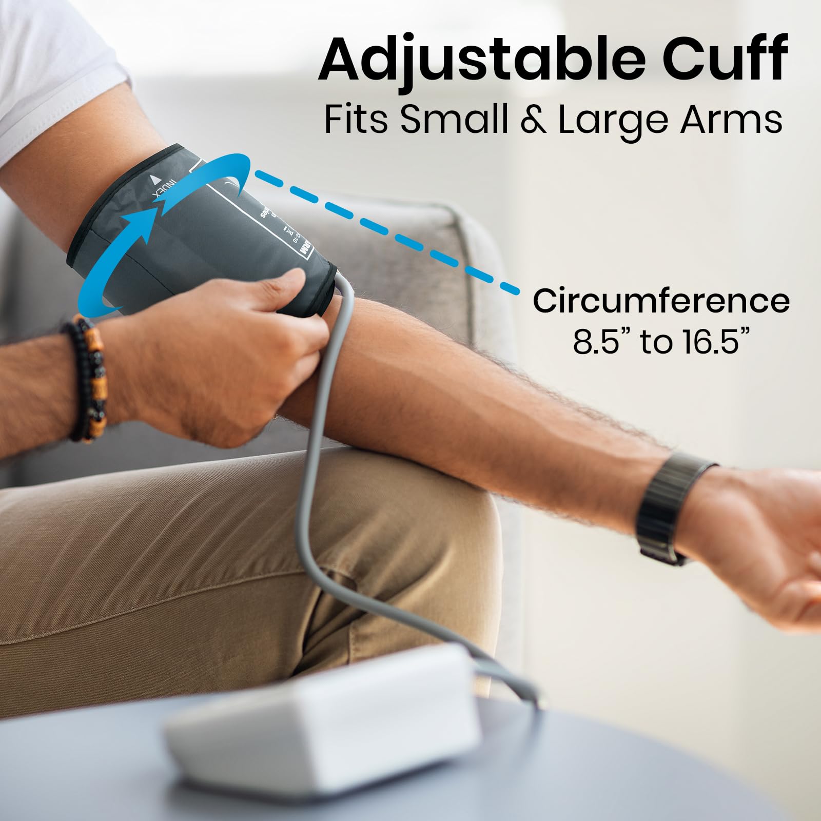 Vive Precision Blood Pressure Monitor - Upper Arm High Heart Rate Digital Sphygmomanometer BP Cuff Machine - Automatic Accurate Home Use BPM System for Hypertension- Pregnancy Must Have