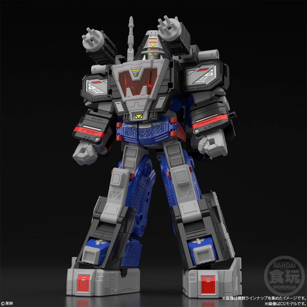 Bandai Tamashii Nations Super Mini PLA Astro Megazord & Delta Megazord Model Kit Set Power Rangers in Space, White