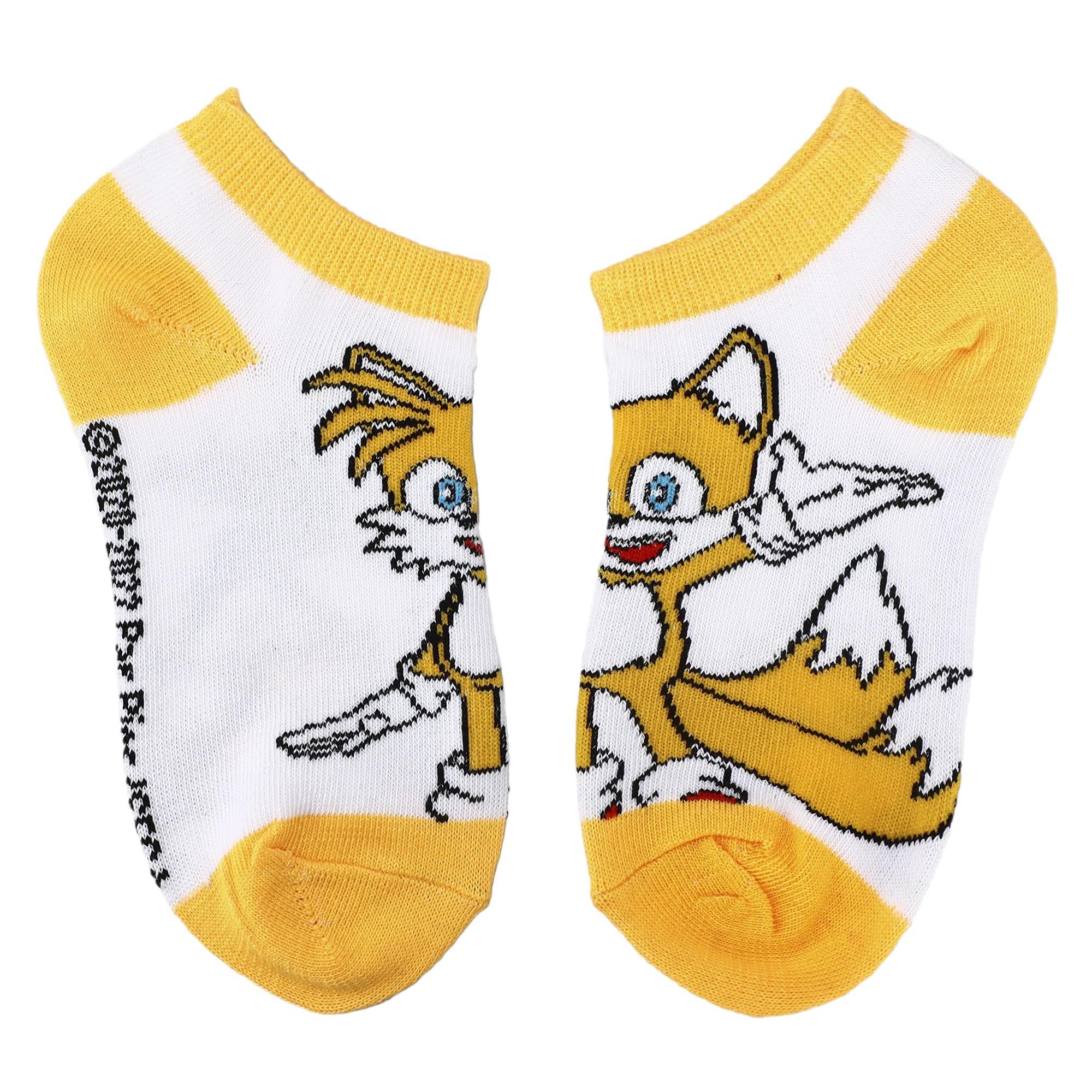 Bioworld Sonic the Hedgehog Sonic and Tails casual Ankle Socks Set for Kids Boys 6-Pack