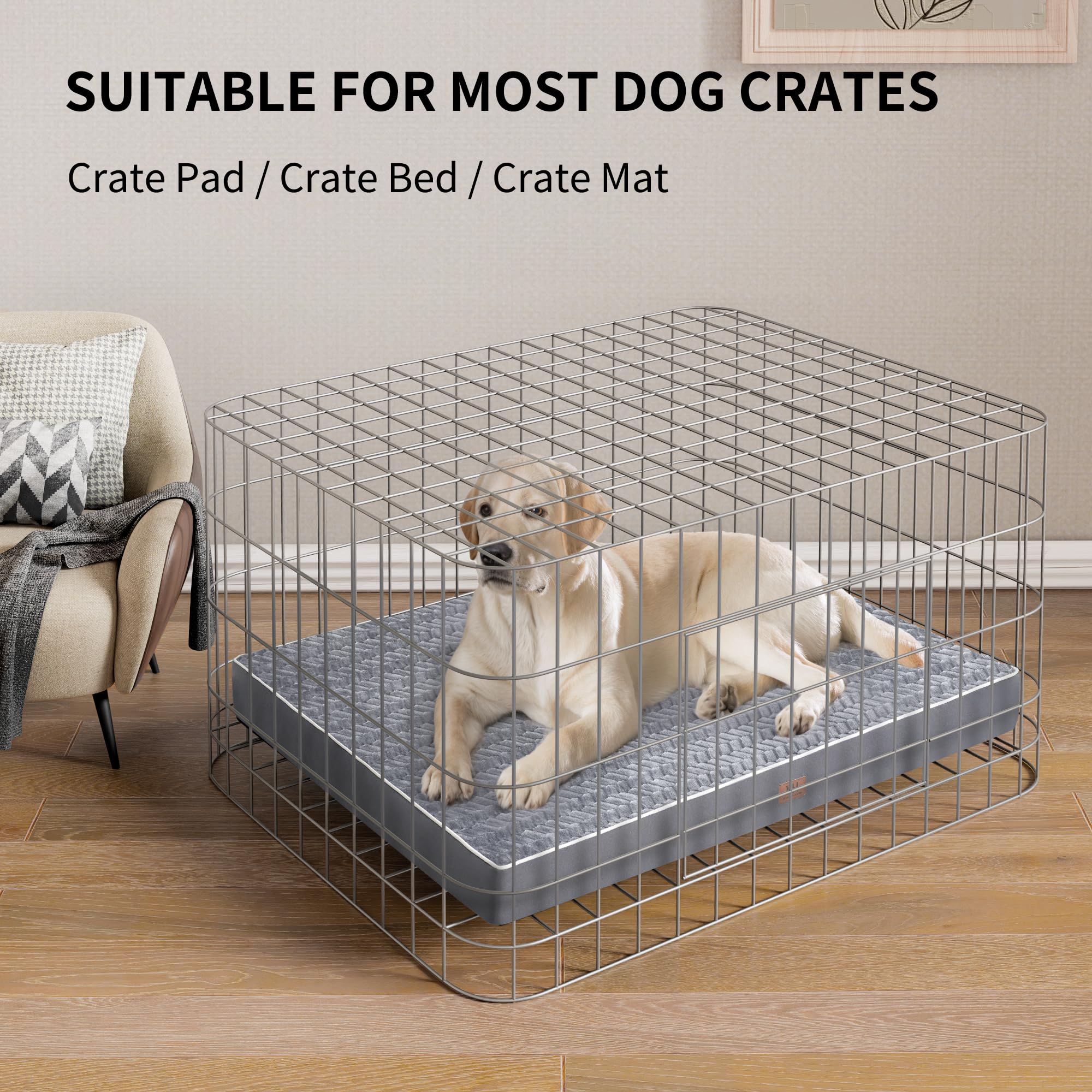 Dog Beds Large Sized Dog,Orthopedic Dog Beds for Large Dogs with Removable Washable Cover &Anti-Slip Bottom,Dog Bed for Crate Dog Mats-Extra Large
