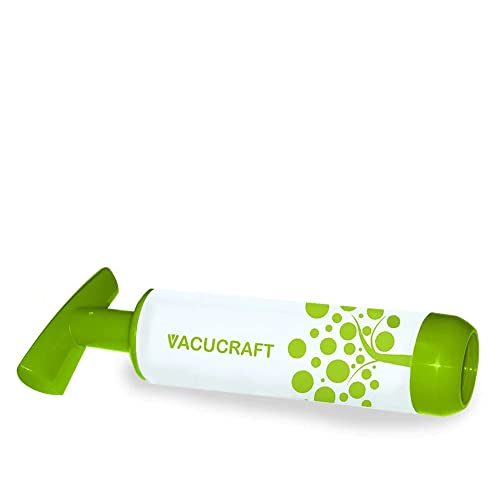 Vacucraft Airtight Juice Storage Container with Lid and Pump For Orange Juice, Coffee, Smoothie, Protein Shake + More