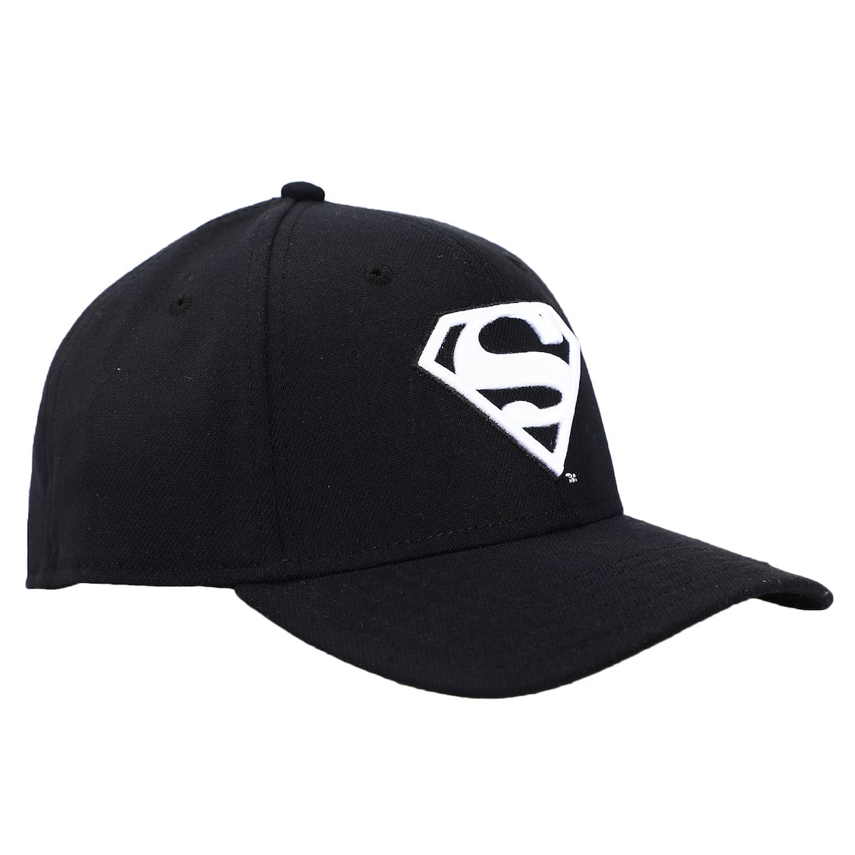 Bioworld Superman White Logo Black Snapback Hat