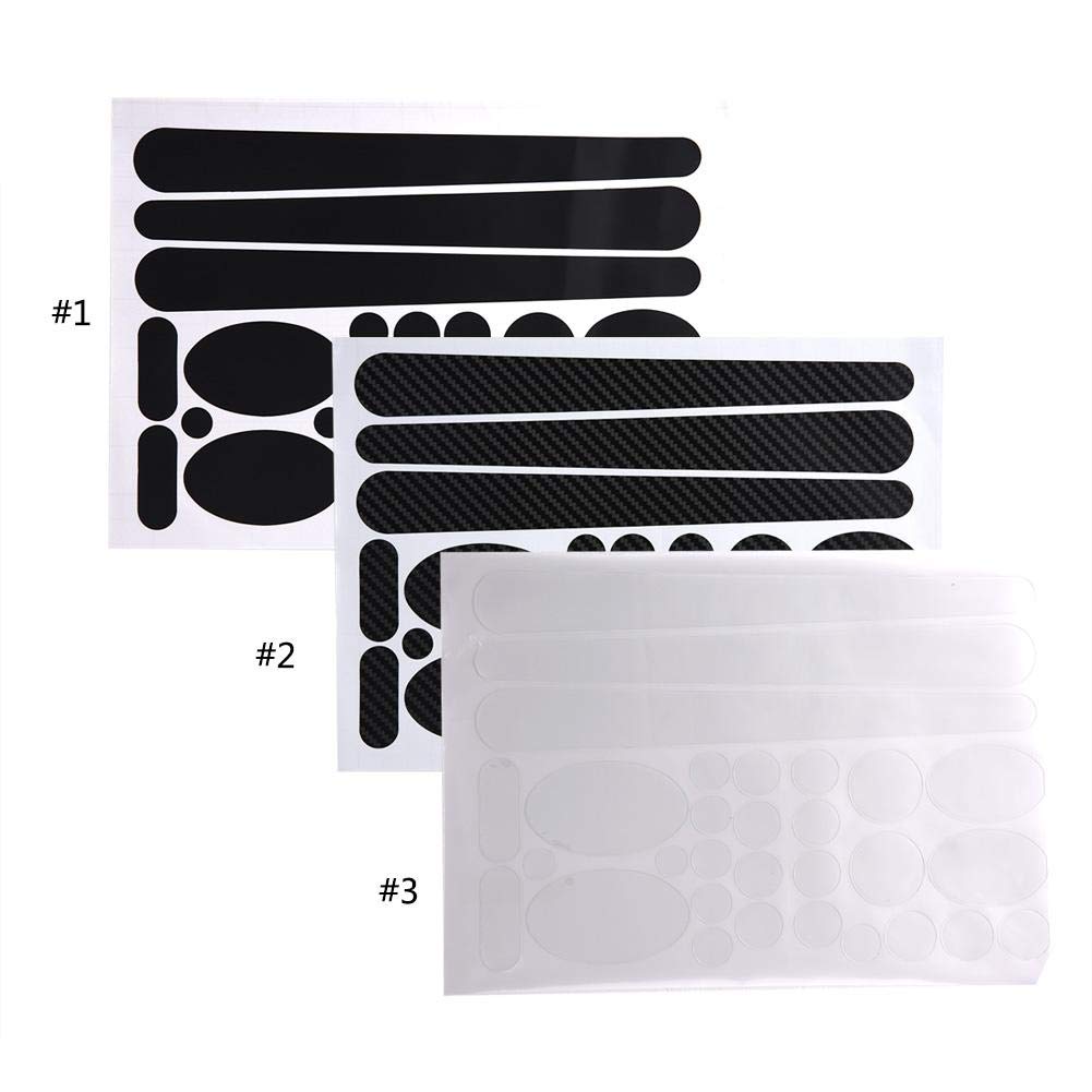 Bike Frame Sticker Decals, Chainstay and Frame Sticker Protector Kit Black Cycle Decorating Film (Clear)