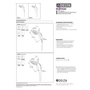 Delta Faucet 4-Spray In2ition 2-in-1 Dual Hand Held Shower Head, Gold Shower Head with Handheld Spray, Double Shower Head, Detachable Shower Head, Shower Head with Hose, Champagne Bronze 58065-CZ, 0.5