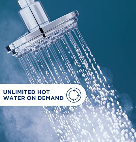 GE APPLIANCES 3.5 kW 120v Tankless Water Heater | Electric Water Heater with Digital Temperature Control | 3500 Watts | 0.7 Gallons per Minute, Diamond Gray (GE04SNLPDG)