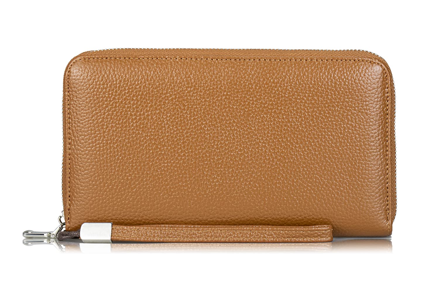LETEULO Womens Wallets RFID Blocking Leather Wallets for Women Zip Around Clutch Purses Vintage Billfolds Card Organizer Purse (Coffee)