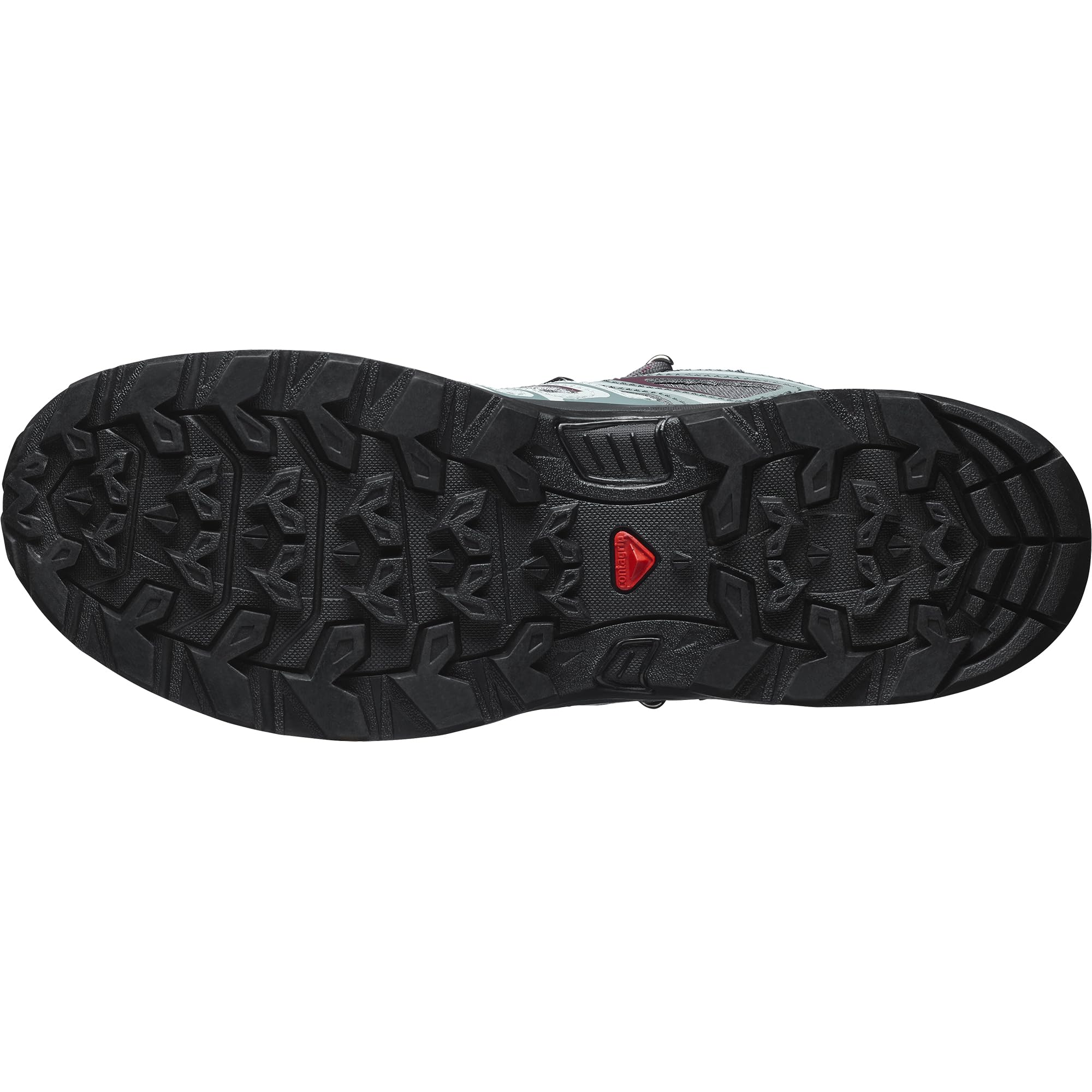 Salomon Women's X ULTRA PIONEER MID CLIMASALOMON™ WATERPROOF Hiking Boots for Women, Ebony / Stormy Weather / Wine Tasting, 5
