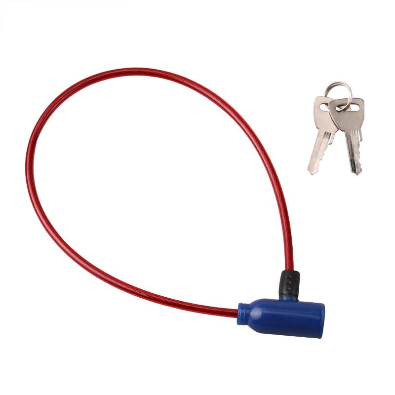 Bike Lock Cable Locks, Safety Wire Locks for Bicycles, Electric Scooters, Anti-Theft Safety Bicycle Locks Bicycle Lock (Color : Red)
