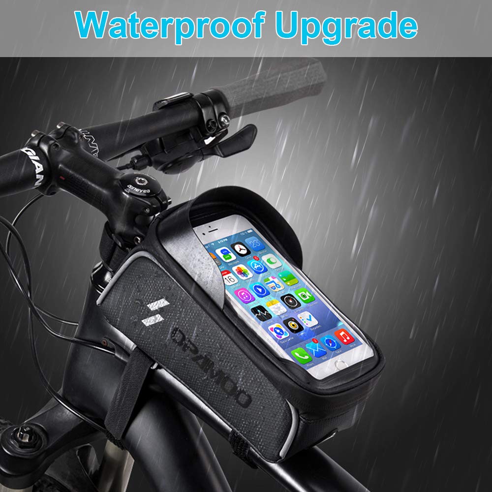 Bike Phone Front Frame Bag - Bicycle Bag Waterproof Top Tube Cycling Phone Mount Pack Phone Case for 6.5ββ iPhone Plus xs max