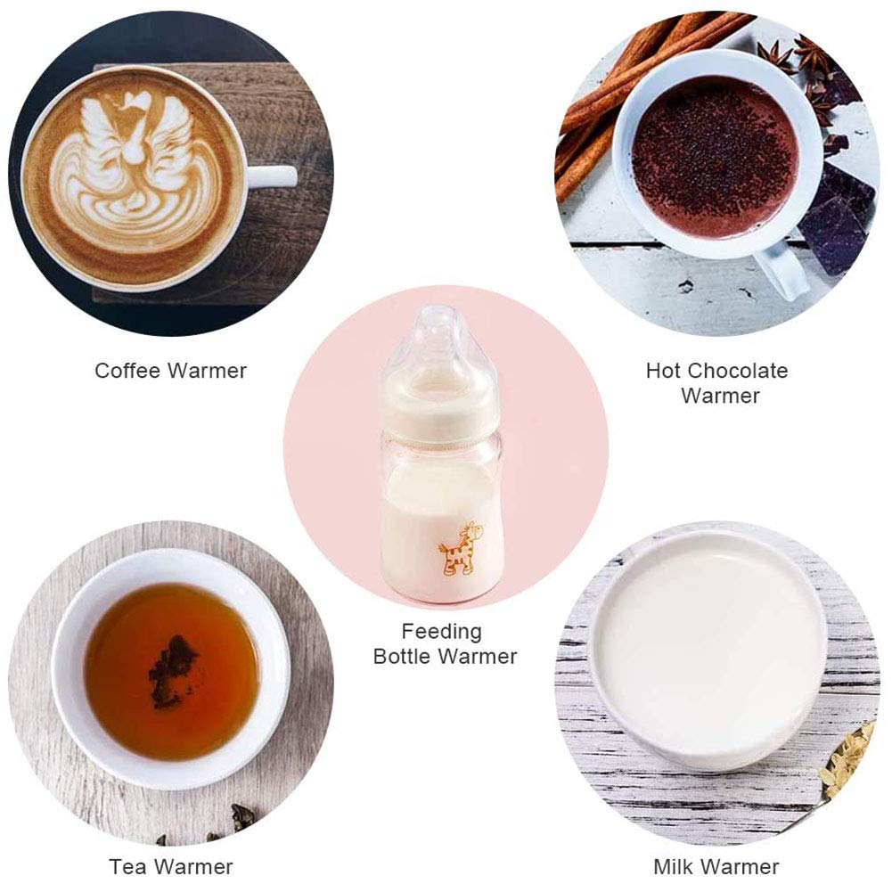 Coffee Cup Warmer for Desk with Touch Screen Switch, Coffee Mug Warmer for Office Home Use, Cup Warmer Plate for Coffee, Milk, Tea, Water(wood grain)