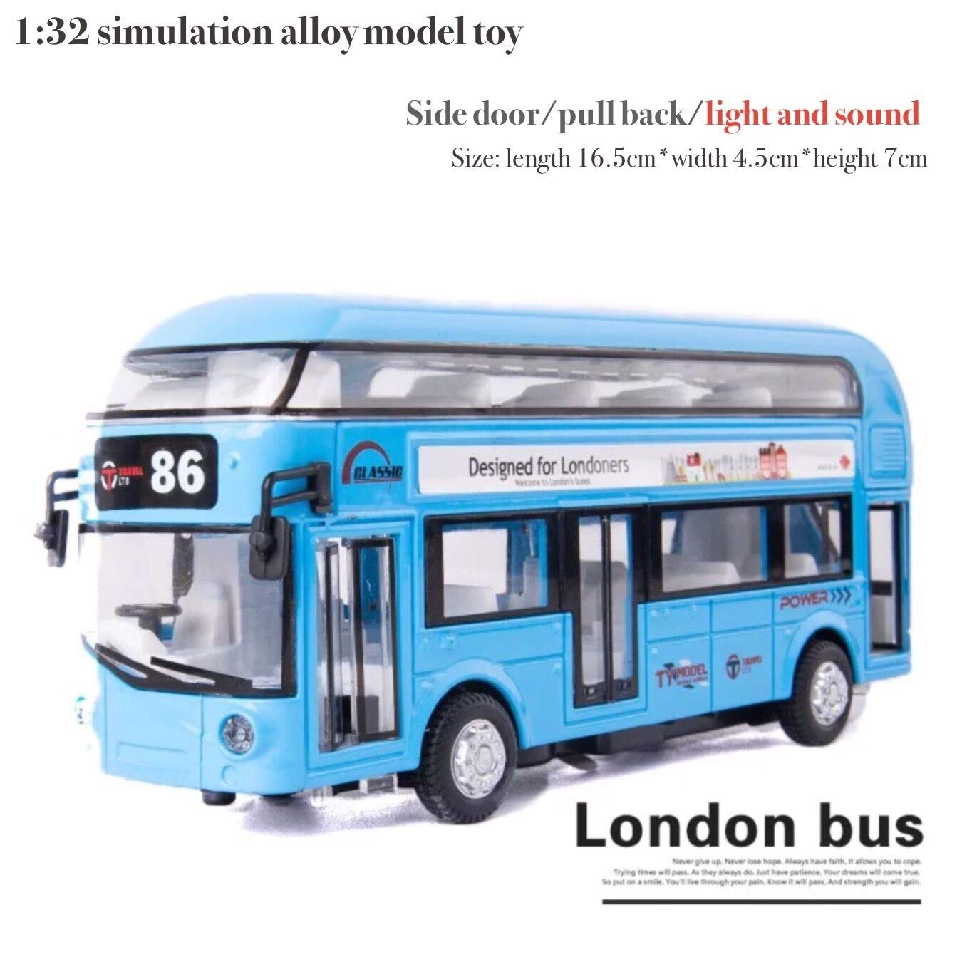 Children's Double Decker Bus Toy London Bus Model, Boy Toy Car Alloy Bus Model (Size : London Bus)