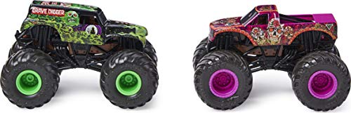 Monster Jam, Official Grave Digger vs. Calavera Color-Changing Die-Cast Monster Trucks, 1:64 Scale